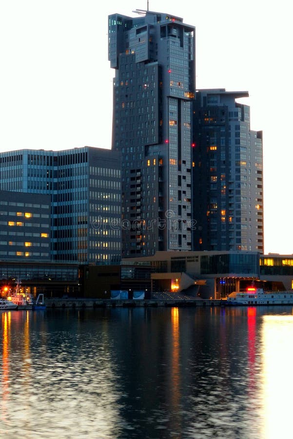 Sea towers in Gdynia stock photo. Image of building, high - 15676736