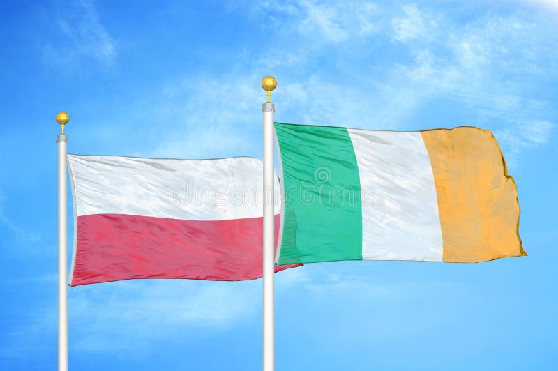 Flags Of Ireland And Poland Stock Photo - Image of council, congress ...