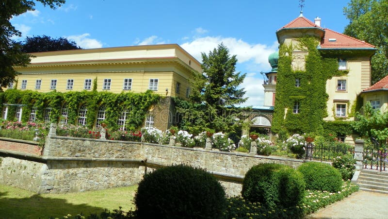 Poland, Lancut, the Palace of Count Potocki Stock Image - Image of lawn ...