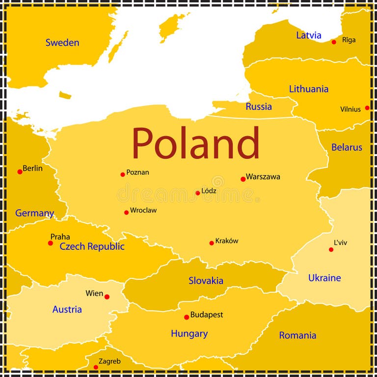 Color Poland Map Stock Illustrations – 2,101 Color Poland Map Stock ...