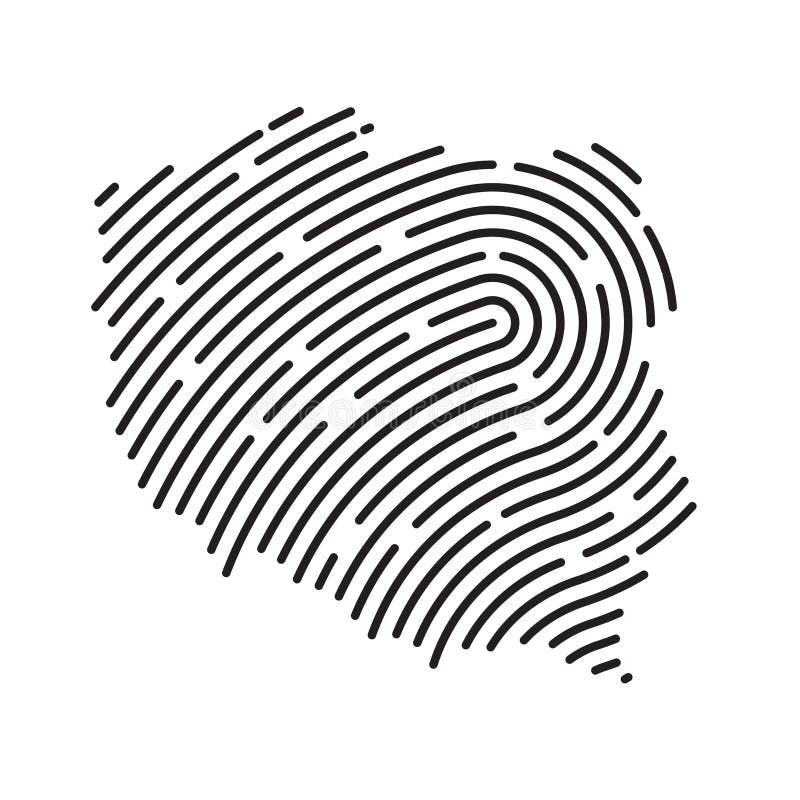 Poland Map Filled with Fingerprint Pattern Stock Vector - Illustration ...