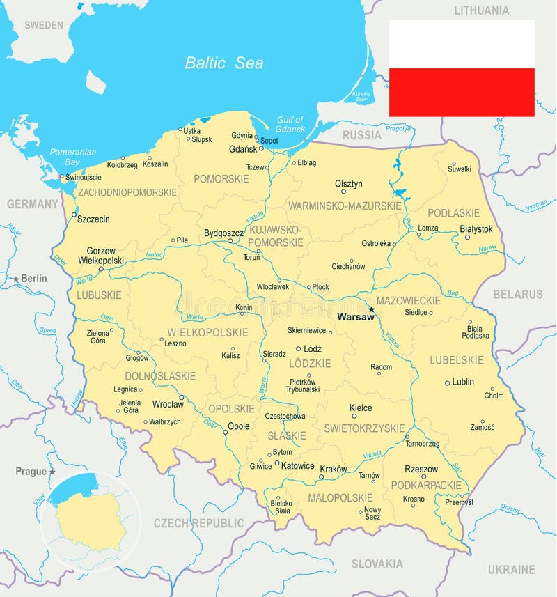 Poland map stock vector. Illustration of european, areas - 6304563