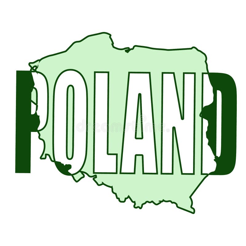 Poland Map Icon on a White Background Stock Illustration - Illustration ...