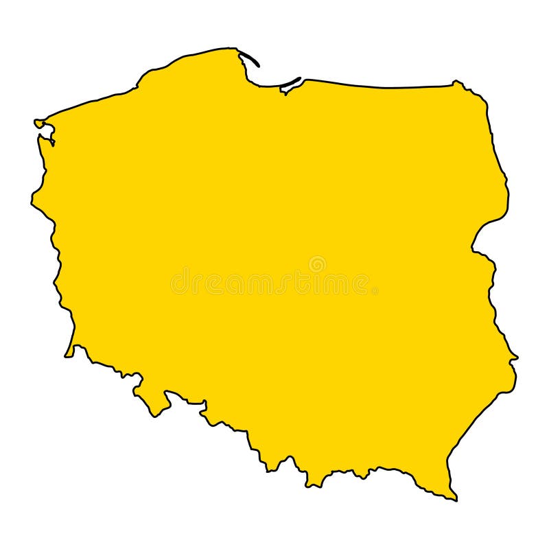Poland Map Symbol Shape, Travel Web Flat Concept Icon Vector ...