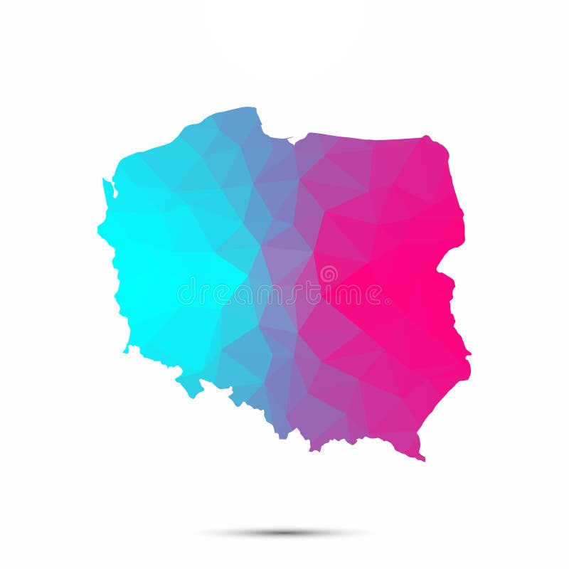 Poland Map Triangle Low Poly Geometric Polygonal Abstract Style. Stock ... Poland Map Triangle Low Poly Geometric Polygonal Abstract Style. Stock ...