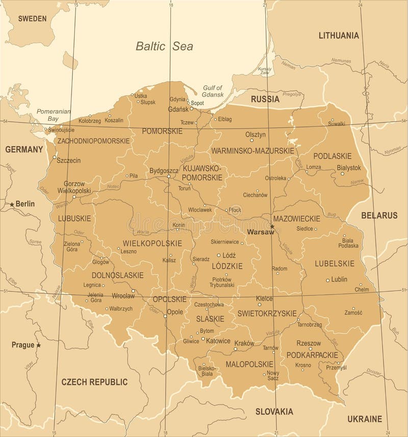 Poland Map - Detailed Vector Illustration Stock Illustration ...