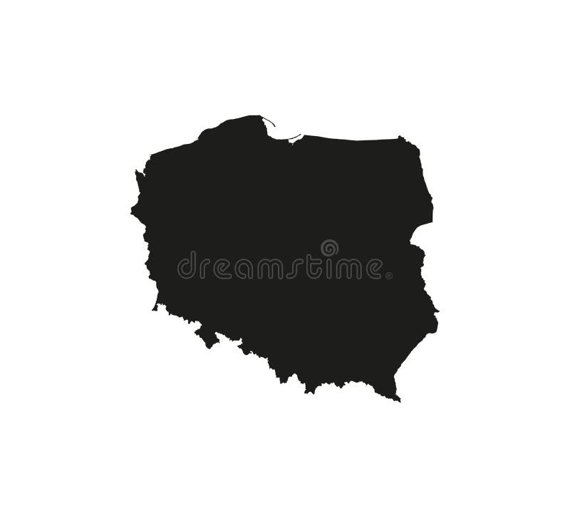 Poland Map on White Background. Vector Illustration Stock Illustration ...