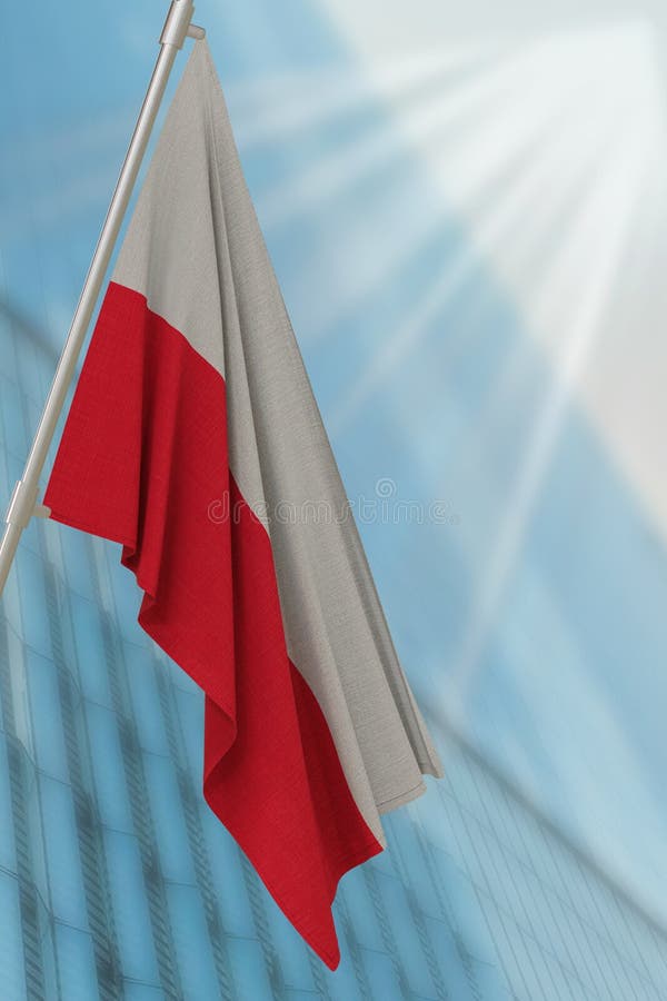 Poland National Flag. Render 3D Stock Illustration - Illustration of ...