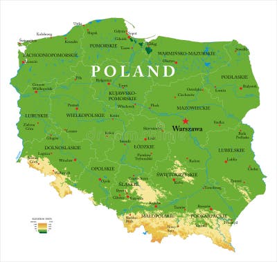 Poland Physical Map Stock Illustrations – 2,108 Poland Physical Map ...