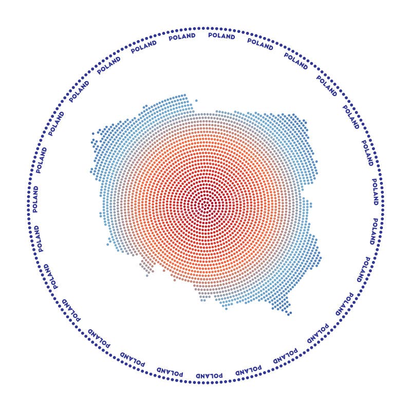 Poland round logo. stock vector. Illustration of background - 263871131