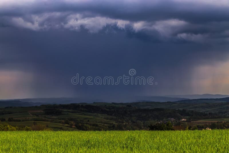 Poland Spring Storm Rain Clouds Stock Image - Image of cloudscape ...