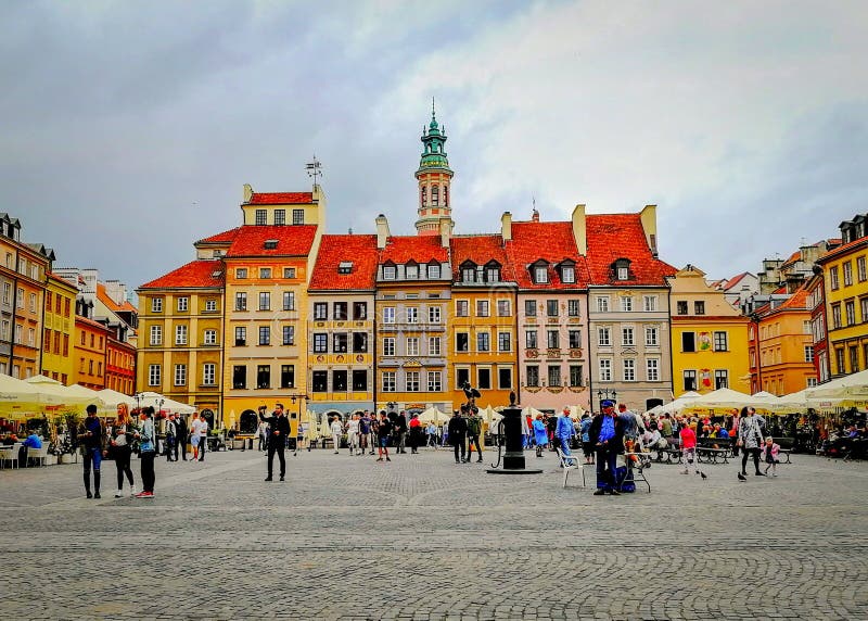 Warsaw Poland - old town editorial stock photo. Image of architecture ...