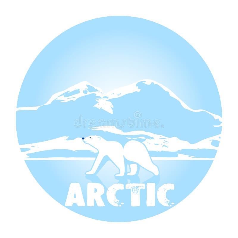 Polar Bear Against Ices a Symbol of the Arctic Stock Vector ...