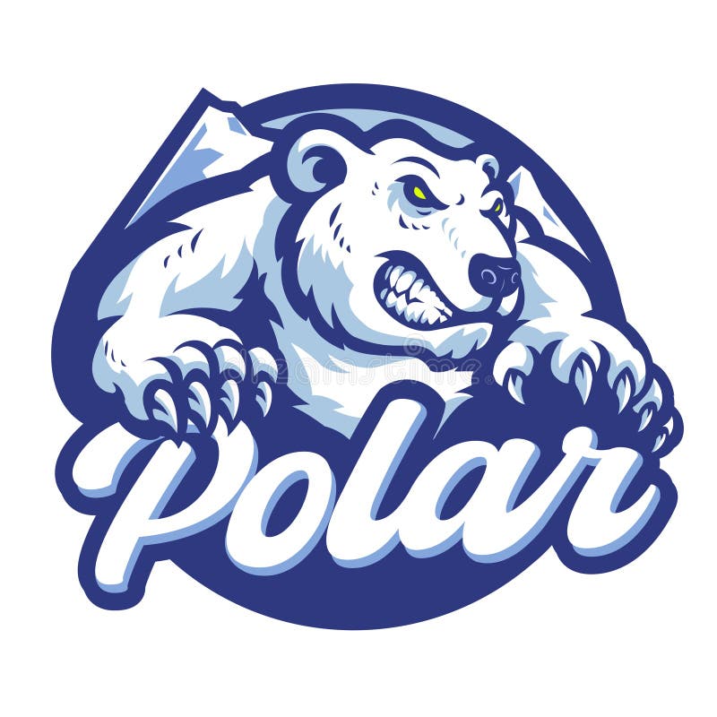 Polar Bear Character Design for Mascot Logo Stock Vector - Illustration ...