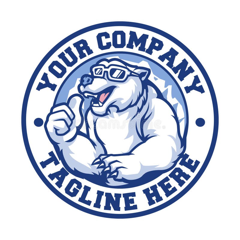 Polar Bear Funny Mascot Logo Vector Esports Logo Concept Stock ...