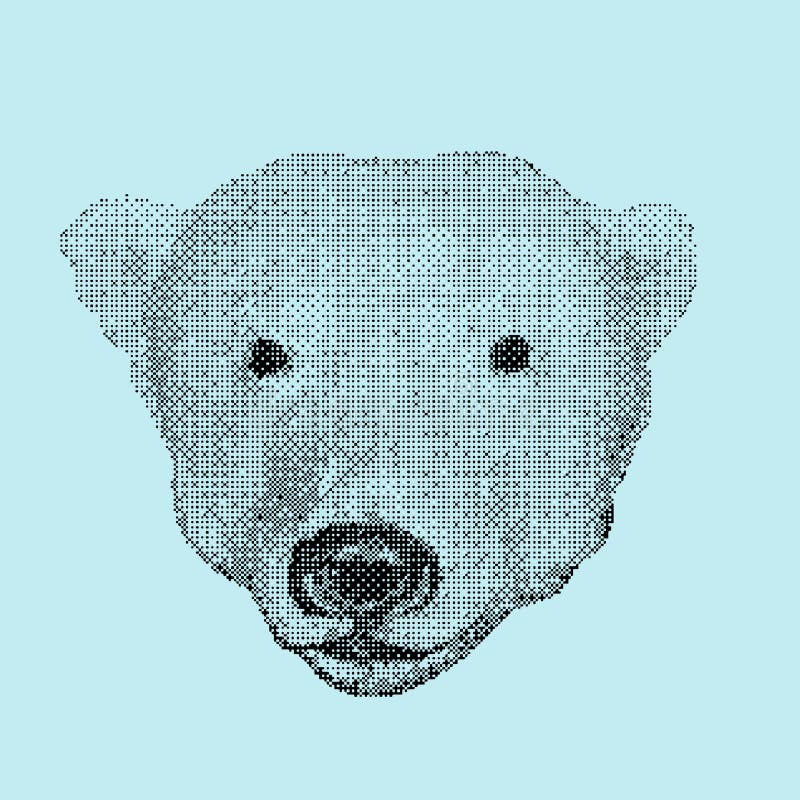 Polar Bear Head. White Kind and Smiling Bear. Versatile Enhance Digital ...