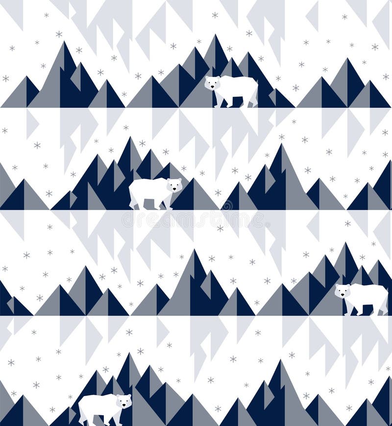 Polar bear on iceberg stock vector. Illustration of pattern - 104849270