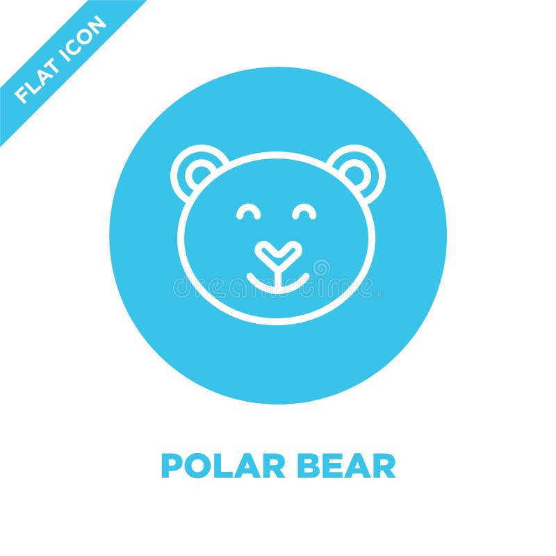 Polar Bear Icon Vector from Seasons Collection. Thin Line Polar Bear ...