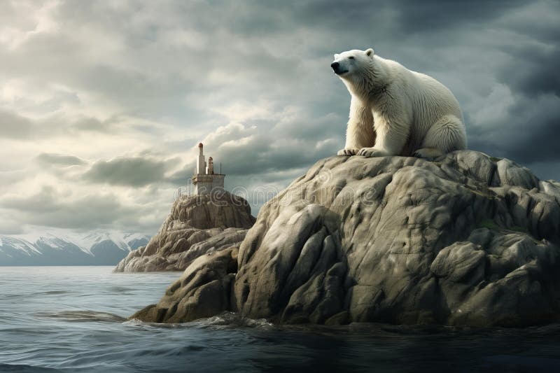 Polar Bear Island. Generate Ai Stock Image - Image of polar, manitoba ...
