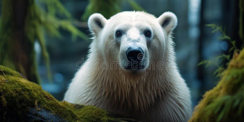 A Polar Bear Looking at the Camera Stock Illustration - Illustration of ...