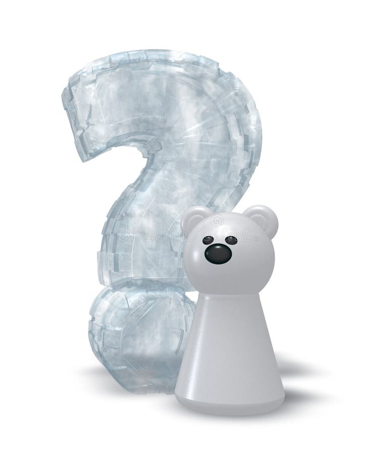 Polar bear question stock illustration. Illustration of mark - 31959675