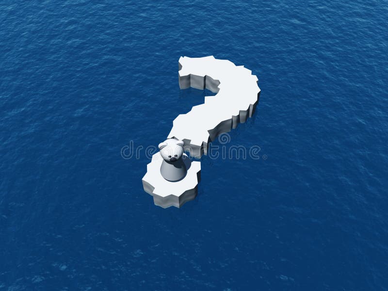 Polar bear question stock illustration. Illustration of mark - 31959675