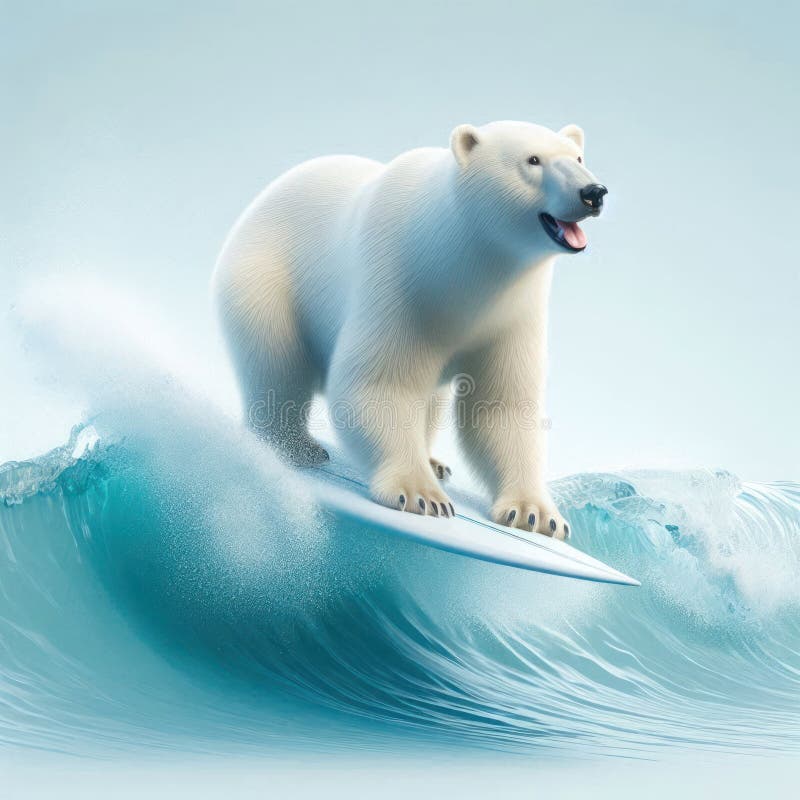Surfing Happy Polar Bear Stock Photos - Free & Royalty-Free Stock ...