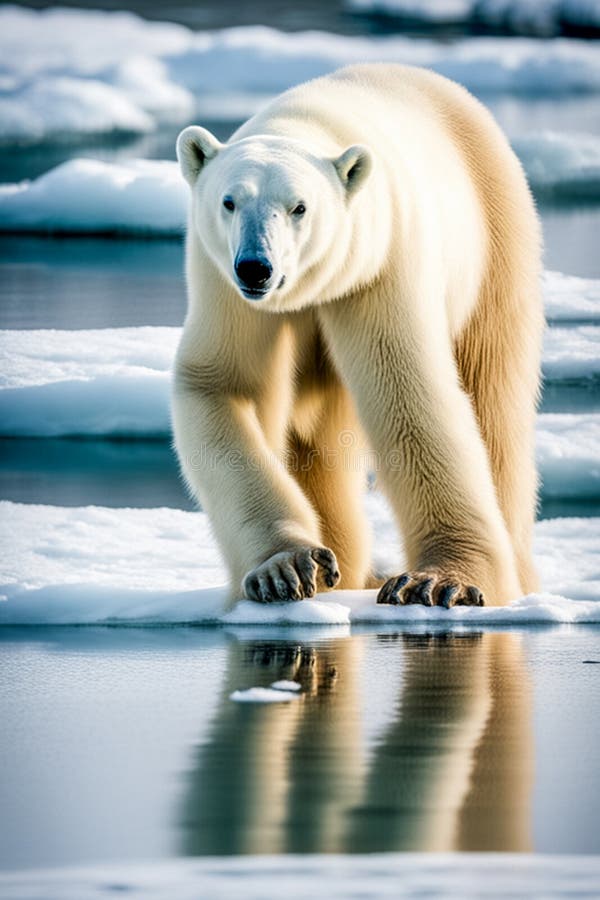 Polar Bear, Ruler of the Icy Lands Stock Illustration - Illustration of ...