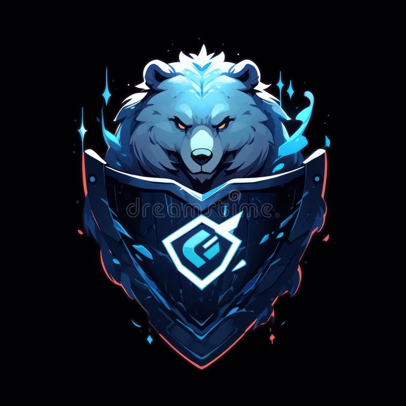 Polar Bear Shield Logo. Created by Generative Artificial Intelligence ...