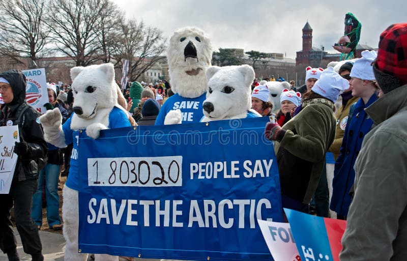 Polar Bears Against Climate Change Editorial Stock Image - Image of ...