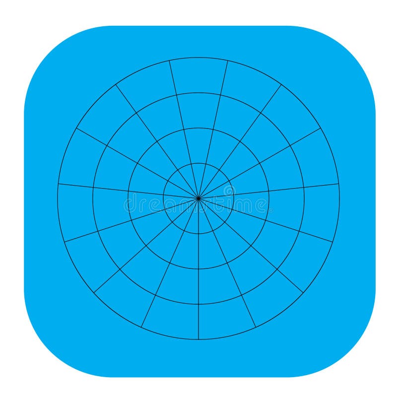 Polar, Circular Grid, Mesh. Pie Chart, Graph Element Stock Vector ...