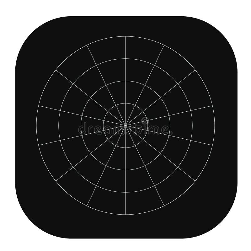Polar, Circular Grid, Mesh. Pie Chart, Graph Element Stock Illustration ...