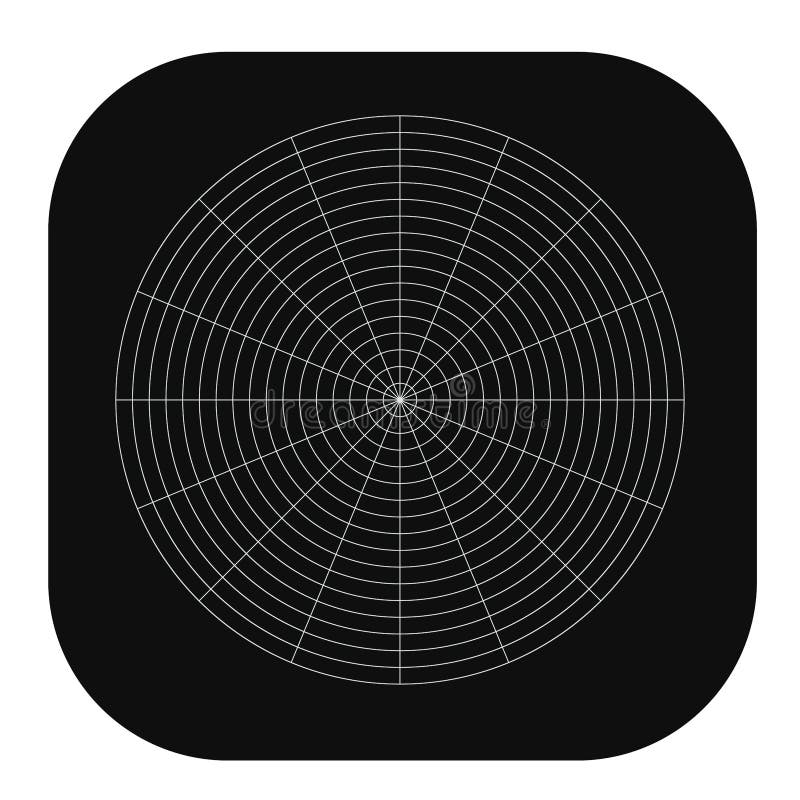 Polar, Circular Grid, Mesh. Pie Chart, Graph Element Stock Illustration ...