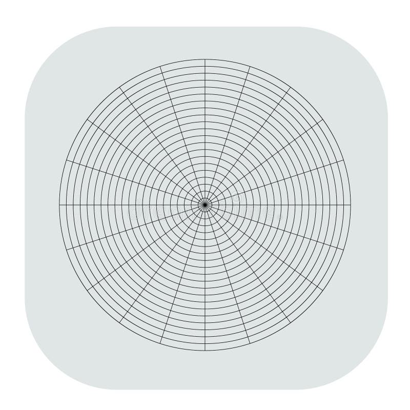 Polar, Circular Grid, Mesh. Pie Chart, Graph Element Stock Illustration ...