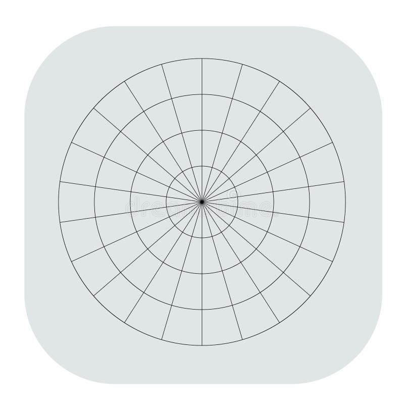 Polar, Circular Grid, Mesh. Pie Chart, Graph Element Stock Illustration ...