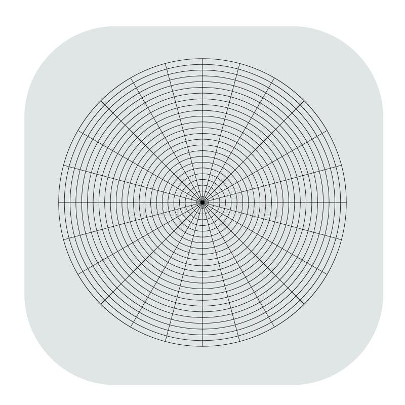 Polar, Circular Grid, Mesh. Pie Chart, Graph Element Stock Illustration ...
