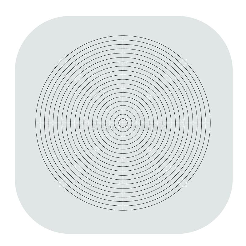 Polar, Circular Grid, Mesh. Pie Chart, Graph Element Stock Illustration ...