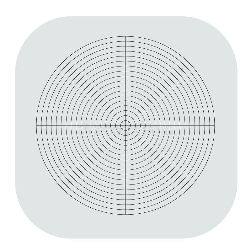 Polar, Circular Grid, Mesh. Pie Chart, Graph Element Stock Illustration ...