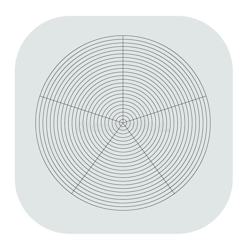Polar, Circular Grid, Mesh. Pie Chart, Graph Element Stock Illustration ...