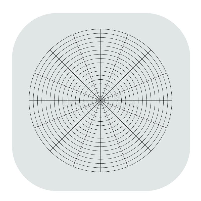 Polar, Circular Grid, Mesh. Pie Chart, Graph Element Stock Illustration ...