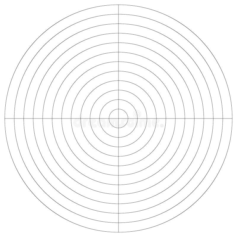 Polar, Circular Grid, Mesh. Pie Chart, Graph Element Stock Illustration ...