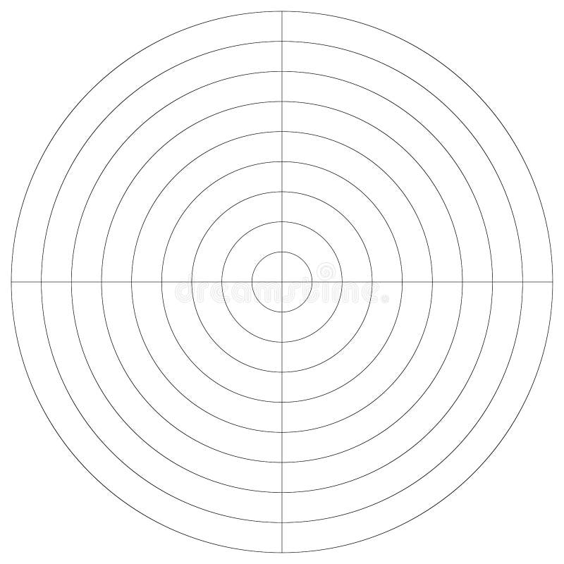Polar, Circular Grid, Mesh. Pie Chart, Graph Element Stock Illustration ...
