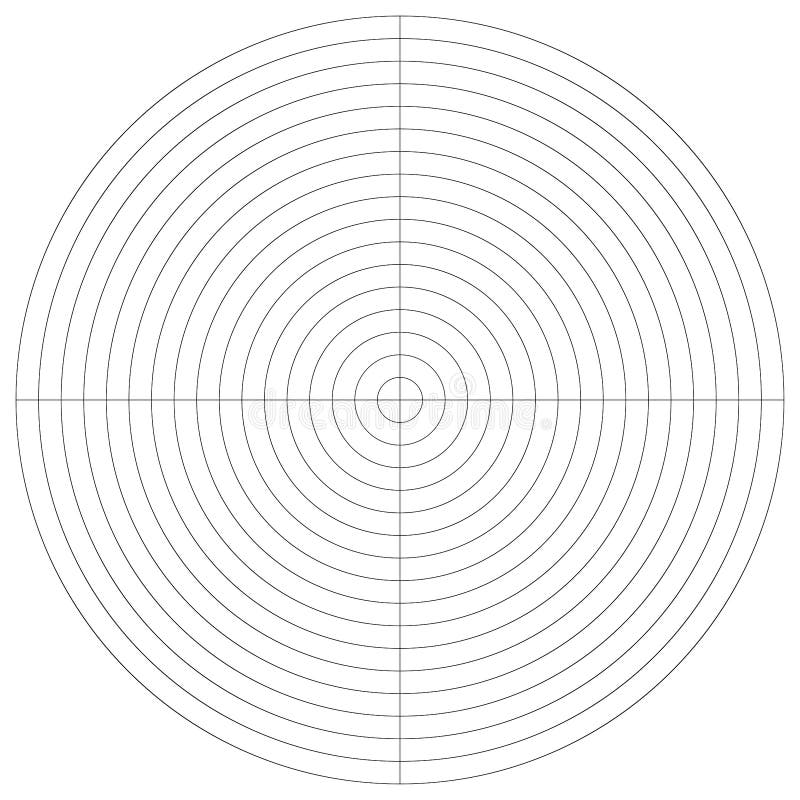 Polar, Circular Grid, Mesh. Pie Chart, Graph Element Stock Illustration ...
