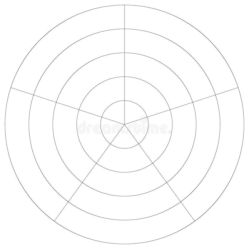 Polar, Circular Grid, Mesh. Pie Chart, Graph Element Stock Illustration ...