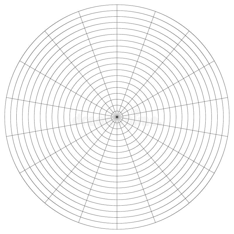 Polar, Circular Grid, Mesh. Pie Chart, Graph Element Stock Illustration ...