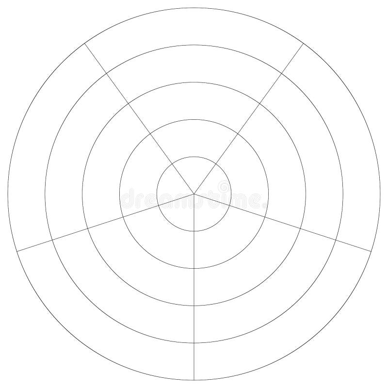 Polar, Circular Grid, Mesh. Pie Chart, Graph Element Stock Illustration ...