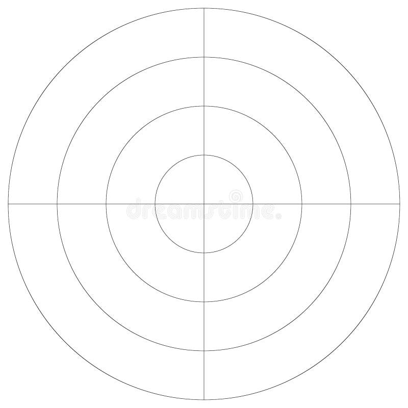 Polar, Circular Grid, Mesh. Pie Chart, Graph Element Stock Illustration ...