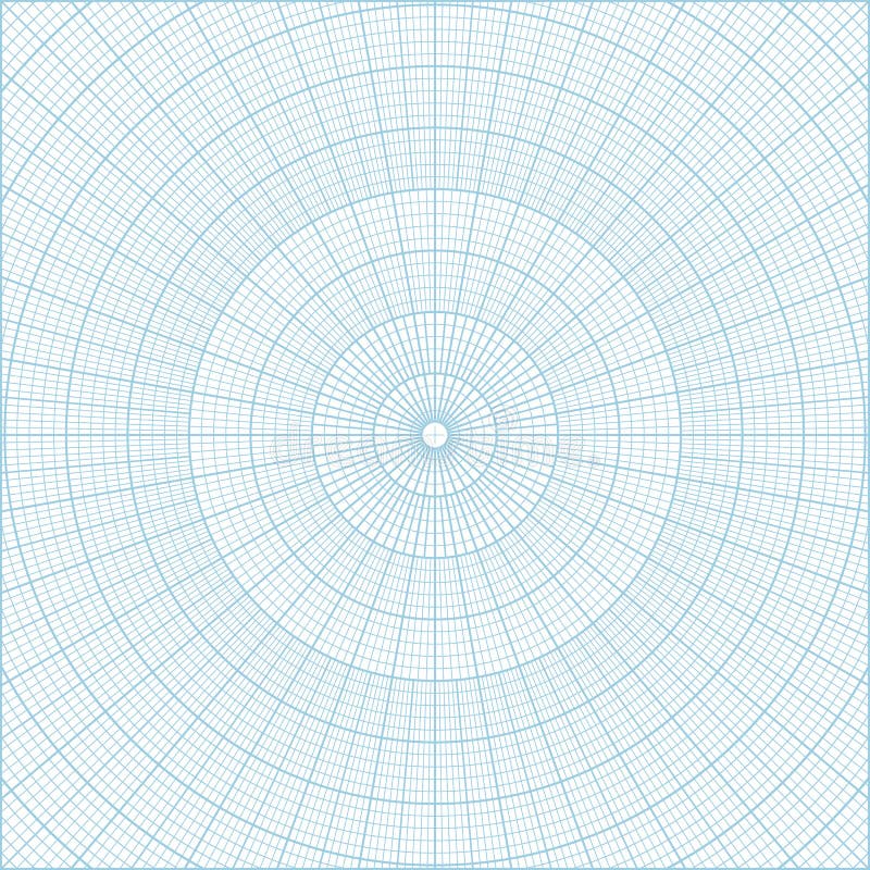 Polar Coordinate Circular Grid Graph Paper Background Stock Vector ...