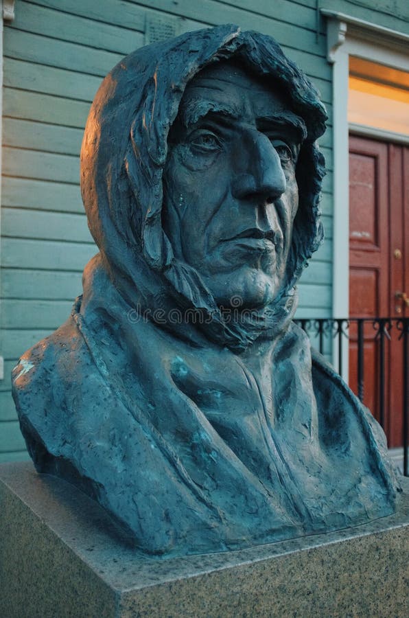 Polar Explorer Roald Amundsen Statue in Tromso Editorial Photography ...