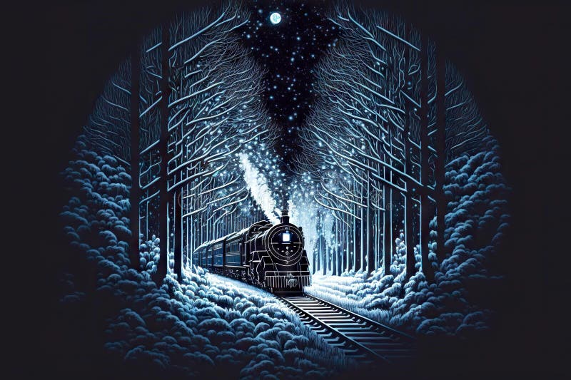 Polar Express Train Stock Illustrations – 521 Polar Express Train Stock ...